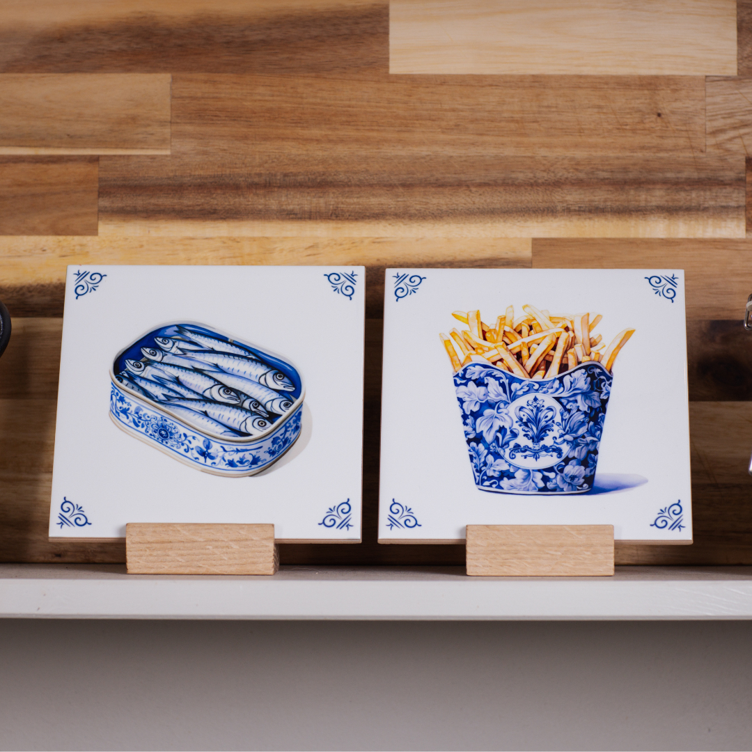 McDonalds French Fries | The Dutch Tile Project | Delft Blue Ceramic Tile