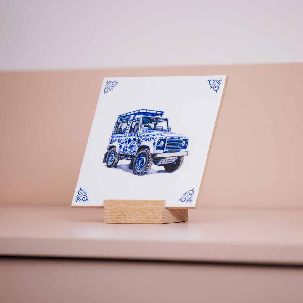 Classic Land Rover Defender | The Dutch Tile Project | Delft Blue ...