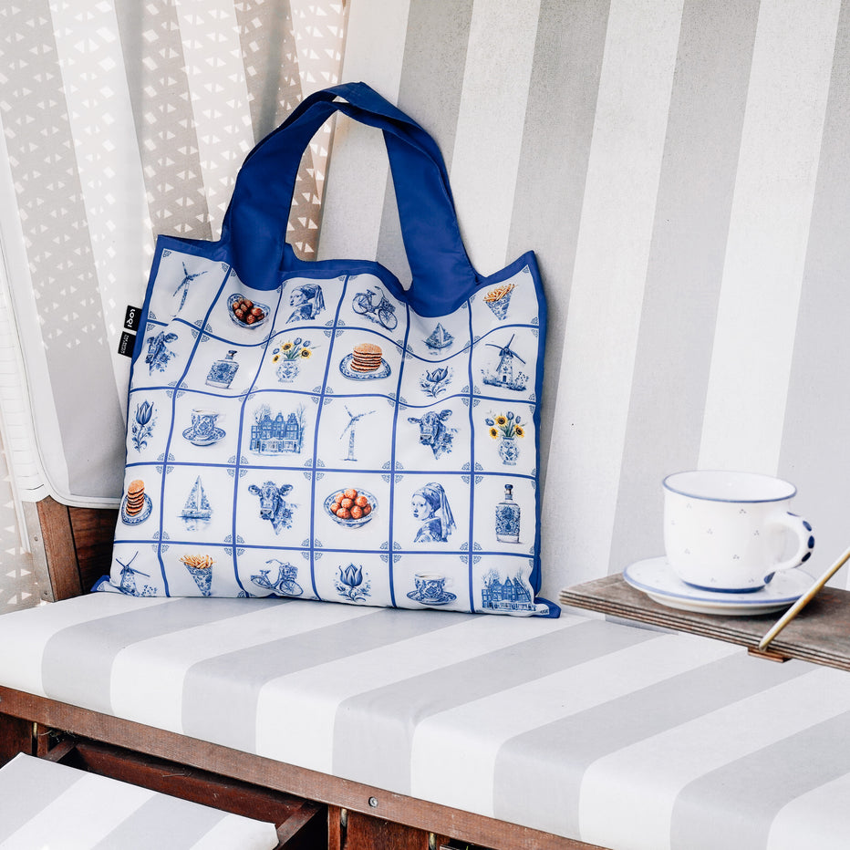 Recycled Tote Bag "Dutch Icons" | The Dutch Tile Project