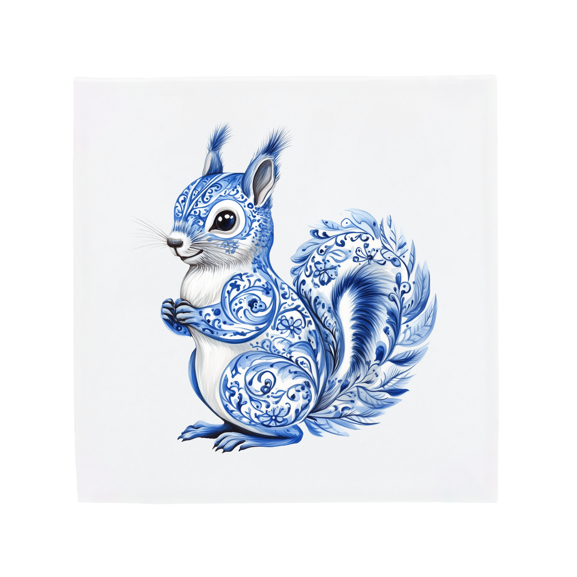 Squirrel | Delft Blue Ceramic Tiles | The Dutch Tile Project