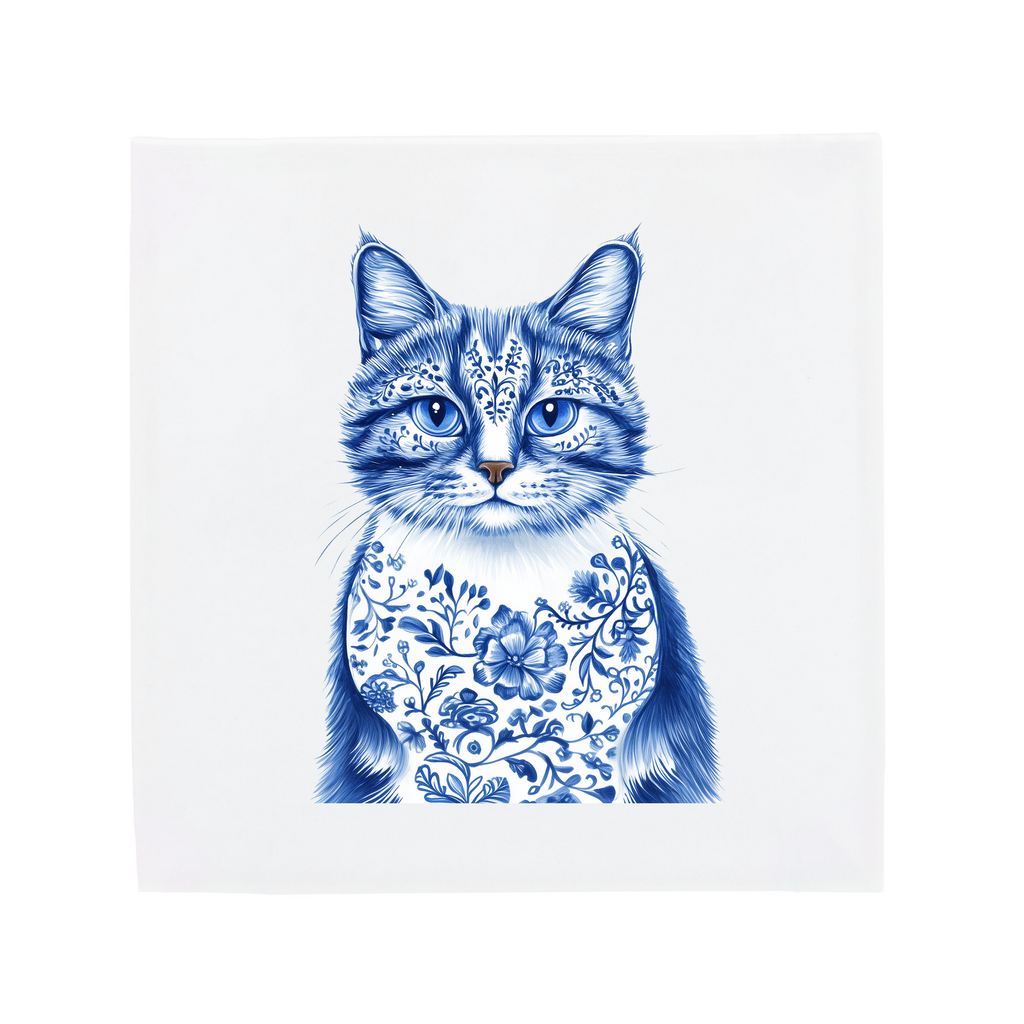 Cat | Delft Blue Ceramic Tiles | The Dutch Tile Project
