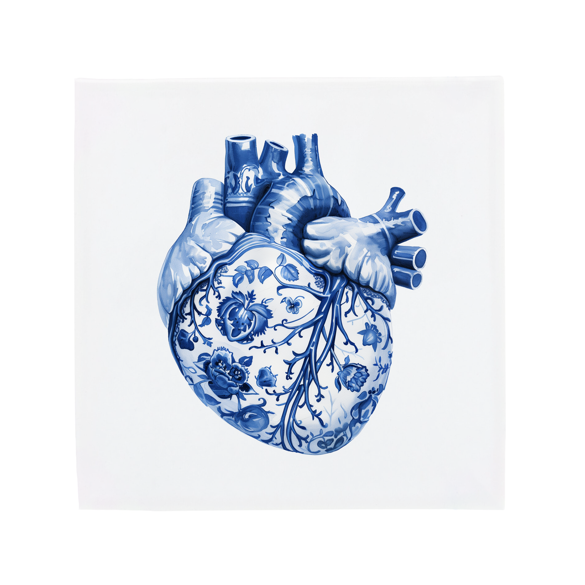 Beating Heart | Delft Blue Ceramic Tiles | The Dutch Tile Project