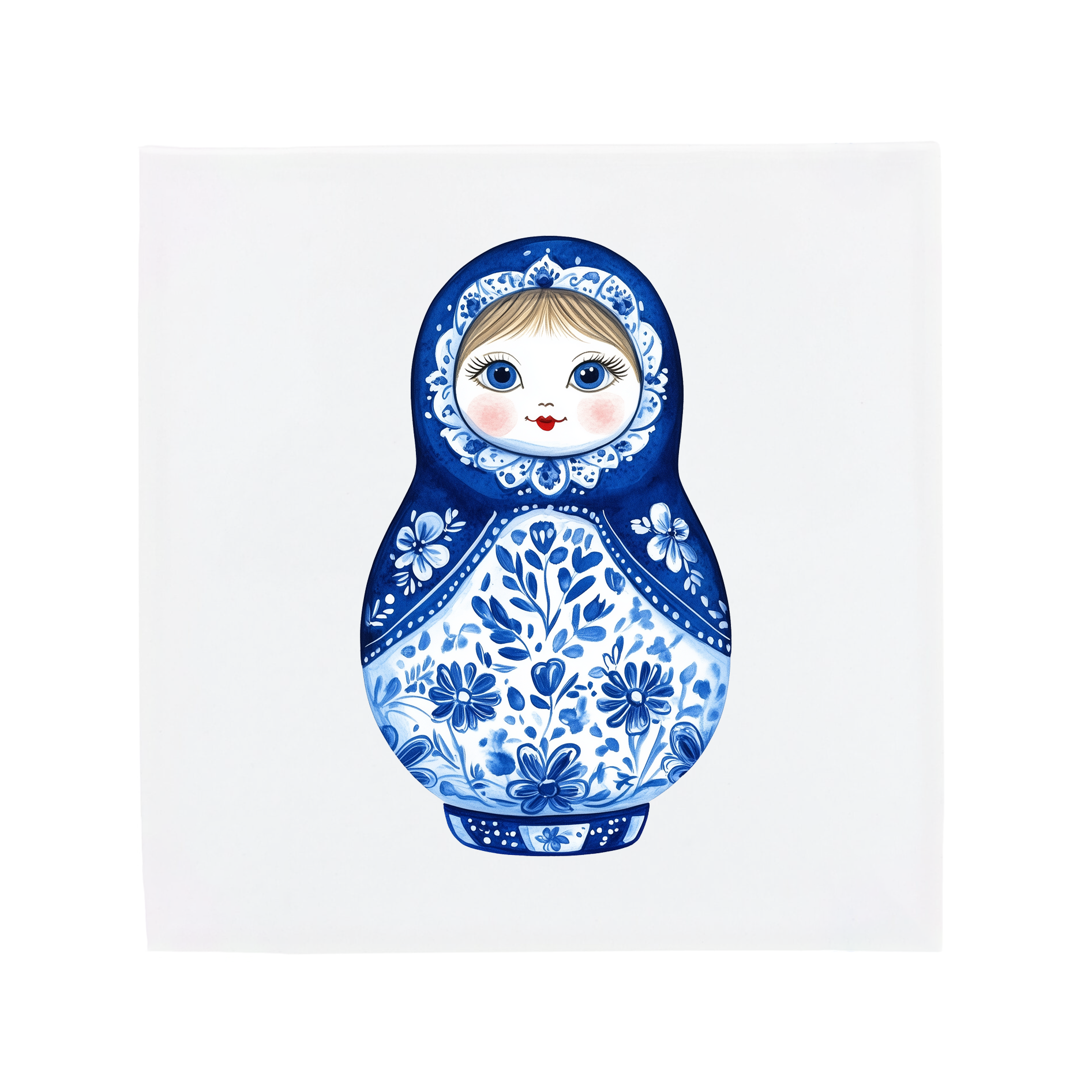 Russian Doll | Delft Blue Ceramic Tiles | The Dutch Tile Project