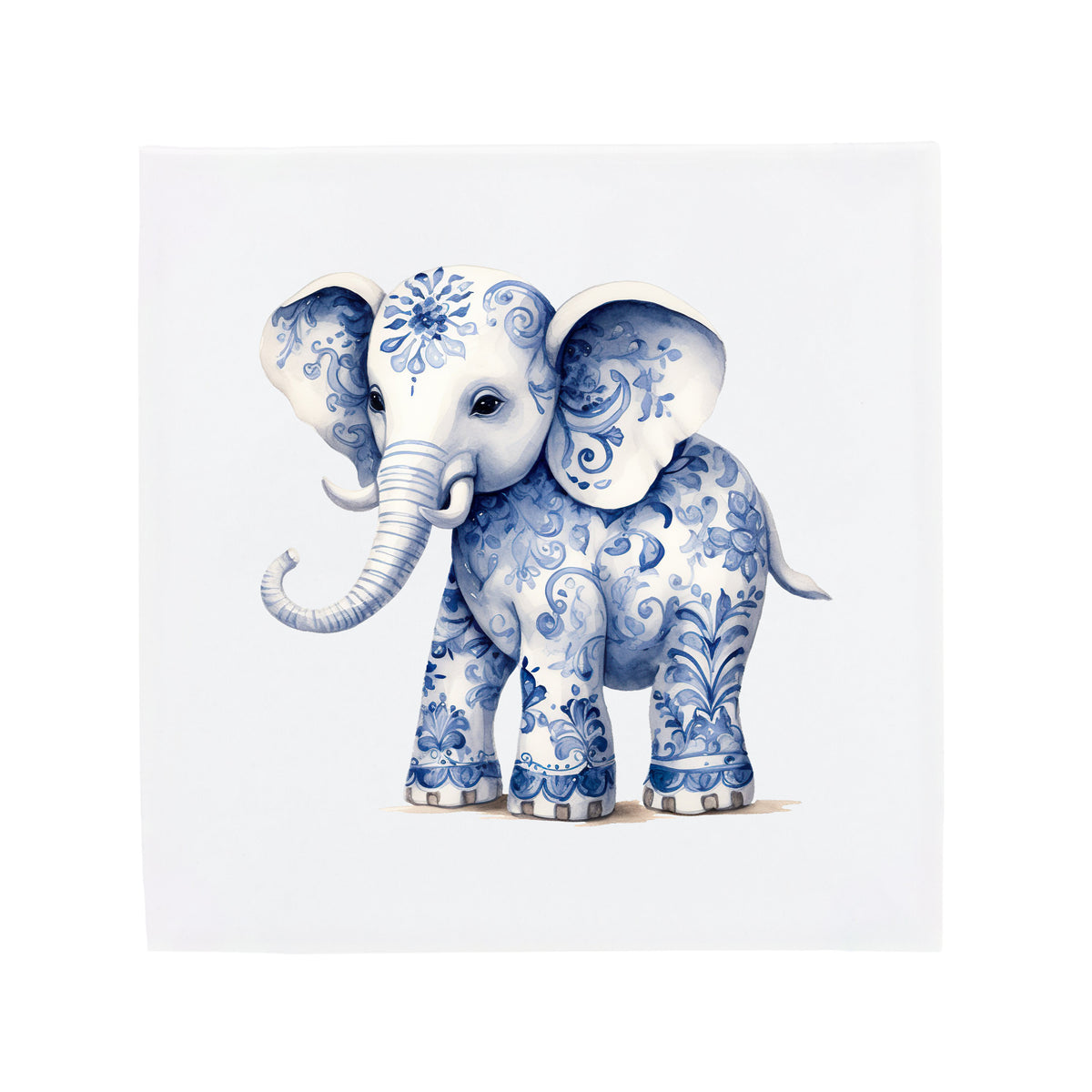 Elephant | The Dutch Tile Project | Delft Blue Ceramic Tile