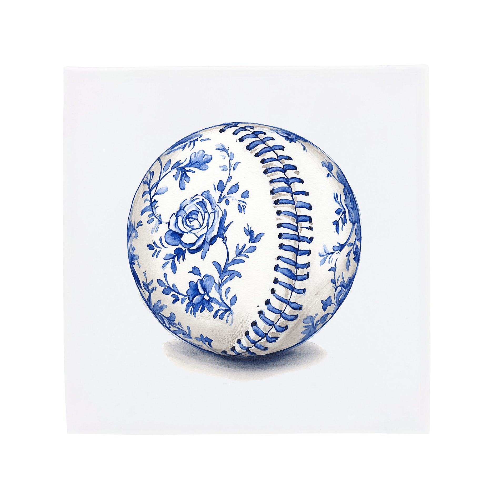 Baseball | Delft Blue Ceramic Tiles | The Dutch Tile Project
