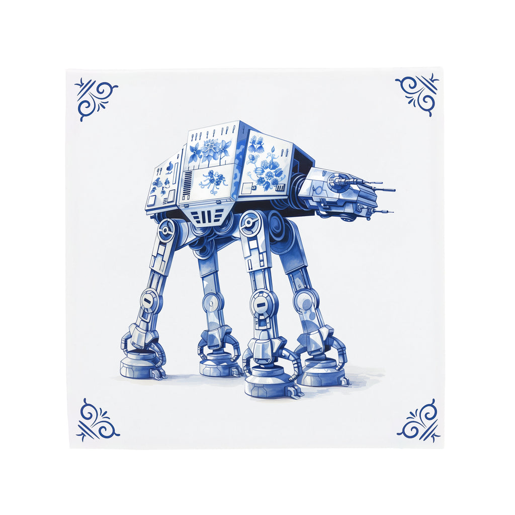 Star Wars AT-AT | The Dutch Tile Project | Delft Blue Ceramic Tile