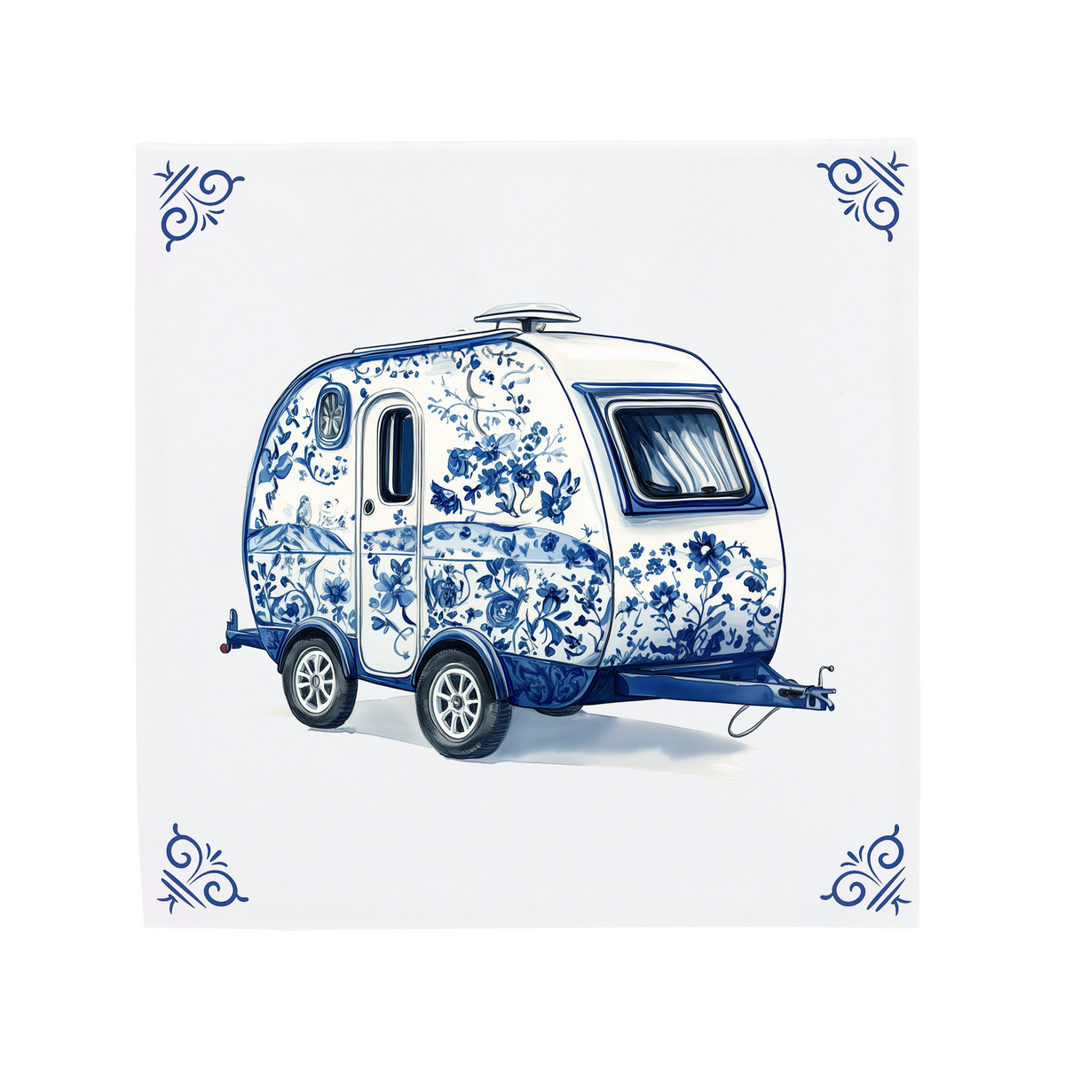 Caravan | The Dutch Tile Project | Delft Blue Ceramic Tile