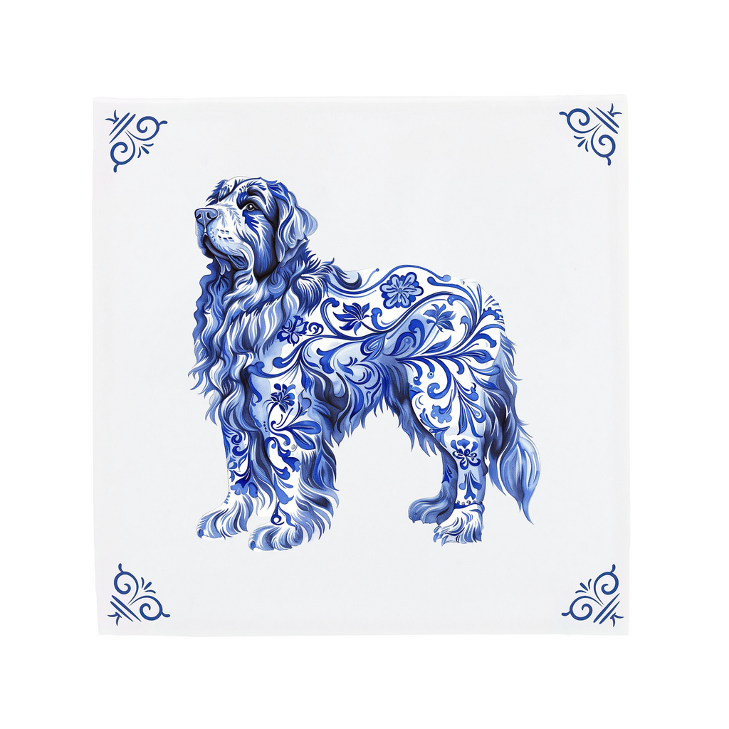Leonberger | The Dutch Tile Project | Delft Blue Ceramic Tile